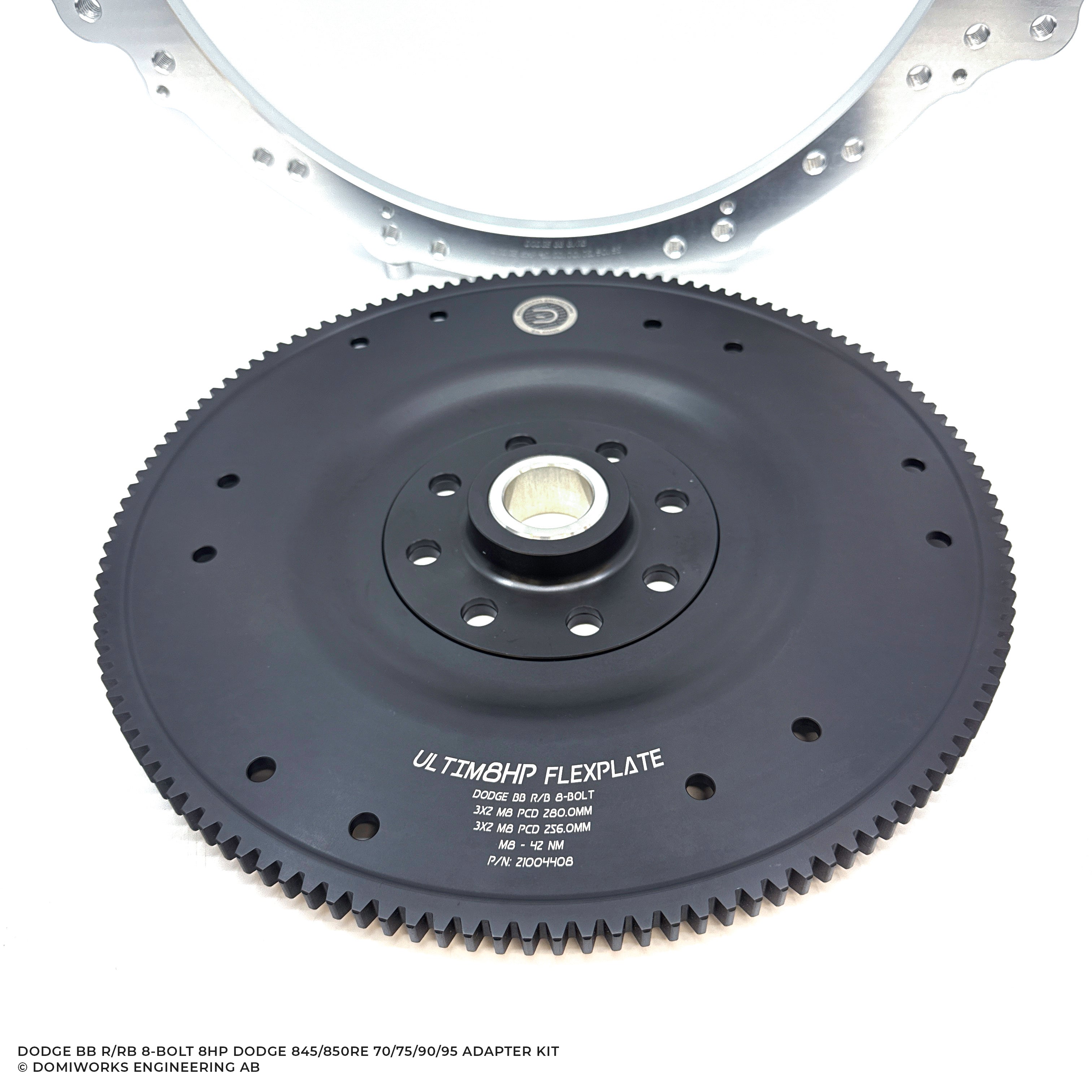 Dodge BB (B/RB) 8-bolt to Dodge 8HP Adapter kit – DomiWorks Engineering AB