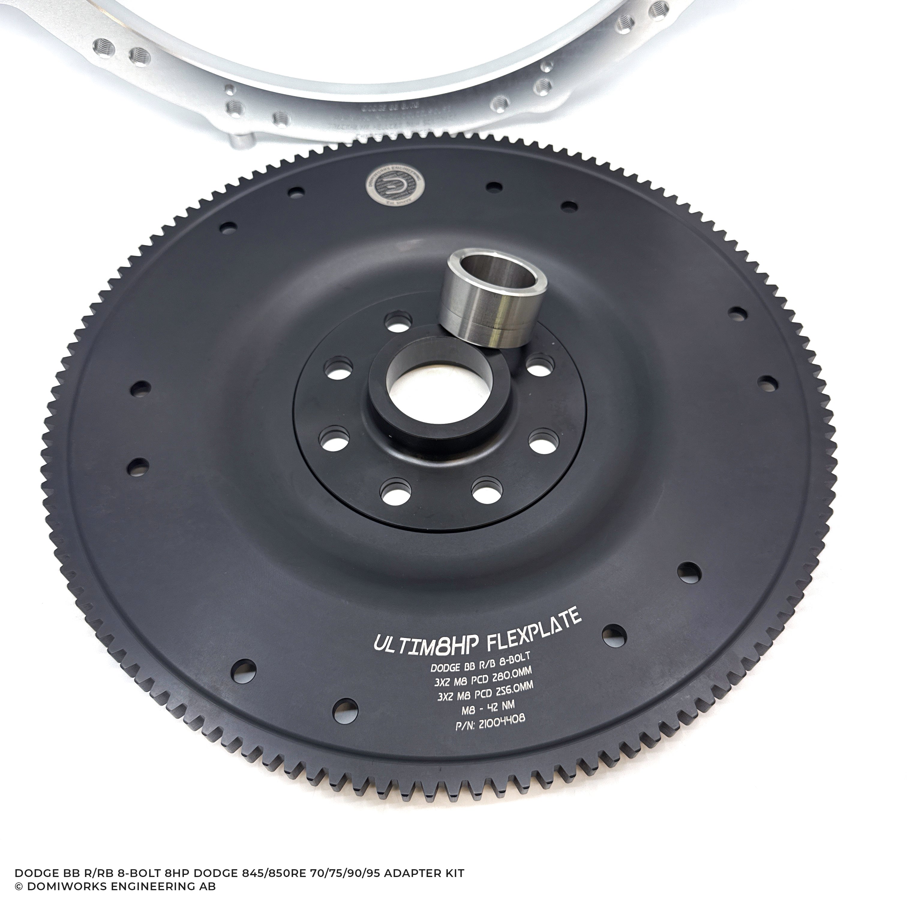 Dodge BB (B/RB) 8-bolt to Dodge 8HP Adapter kit – DomiWorks Engineering AB