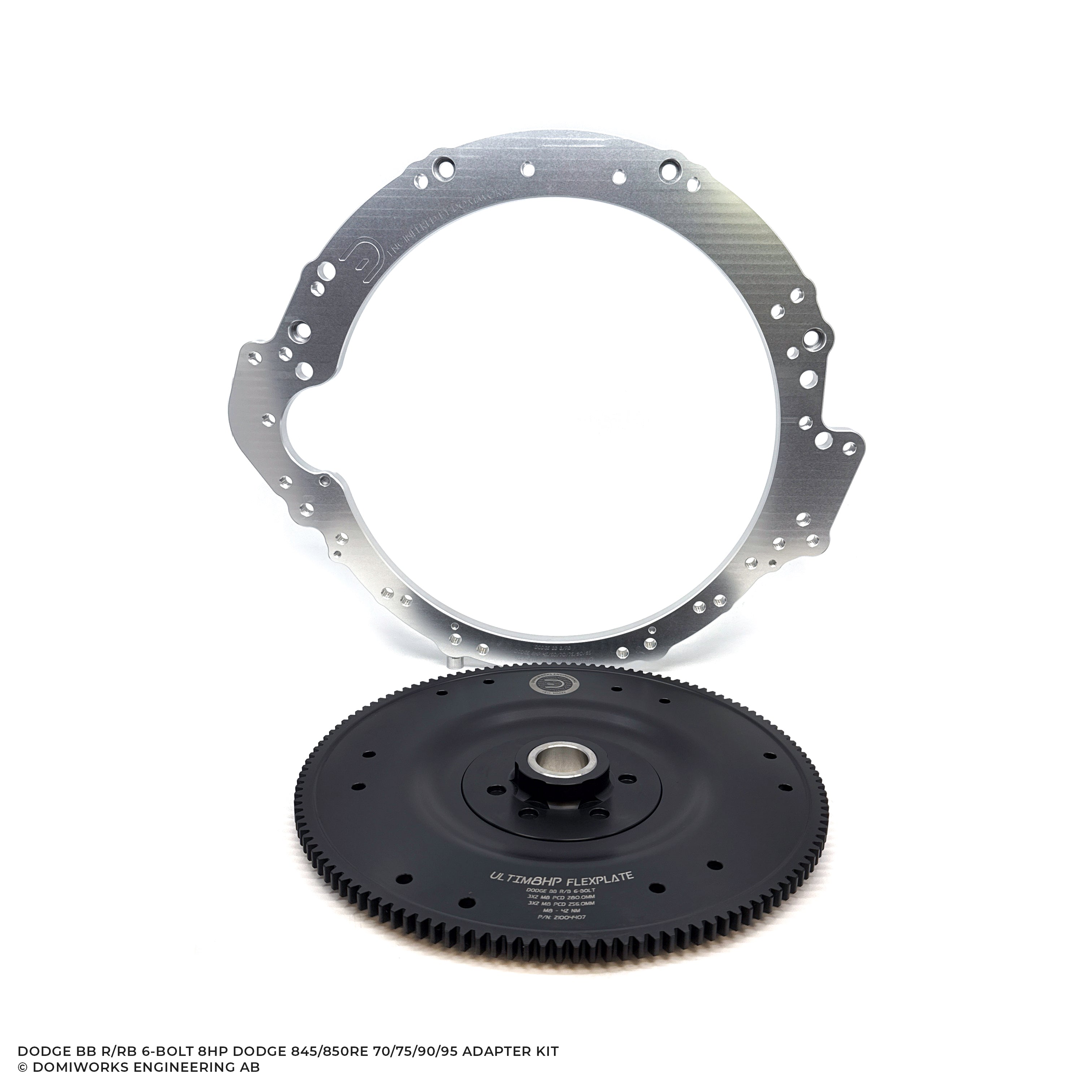 Dodge BB (B/RB) 6-bolt to Dodge 8HP Adapter kit – DomiWorks Engineering AB