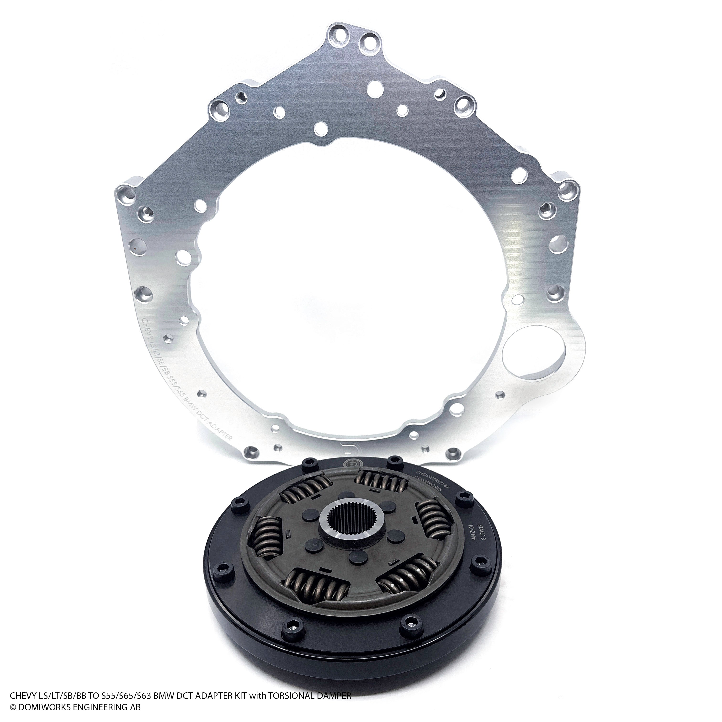 Chevy LS/LT/SB/BB to S55/S65/S63 DCT Adapter Kit with Torsional Damper ...